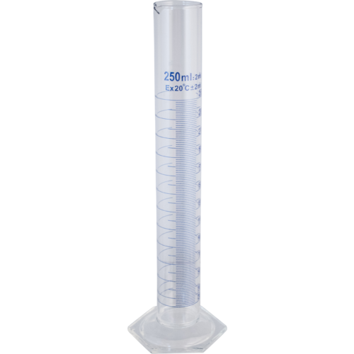 Borosilicate Graduated Cylinder | 2 mL Graduations | 250 mL